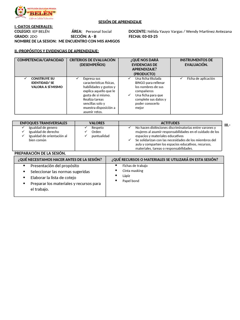 Actividades de Conocimiento Personal | PDF