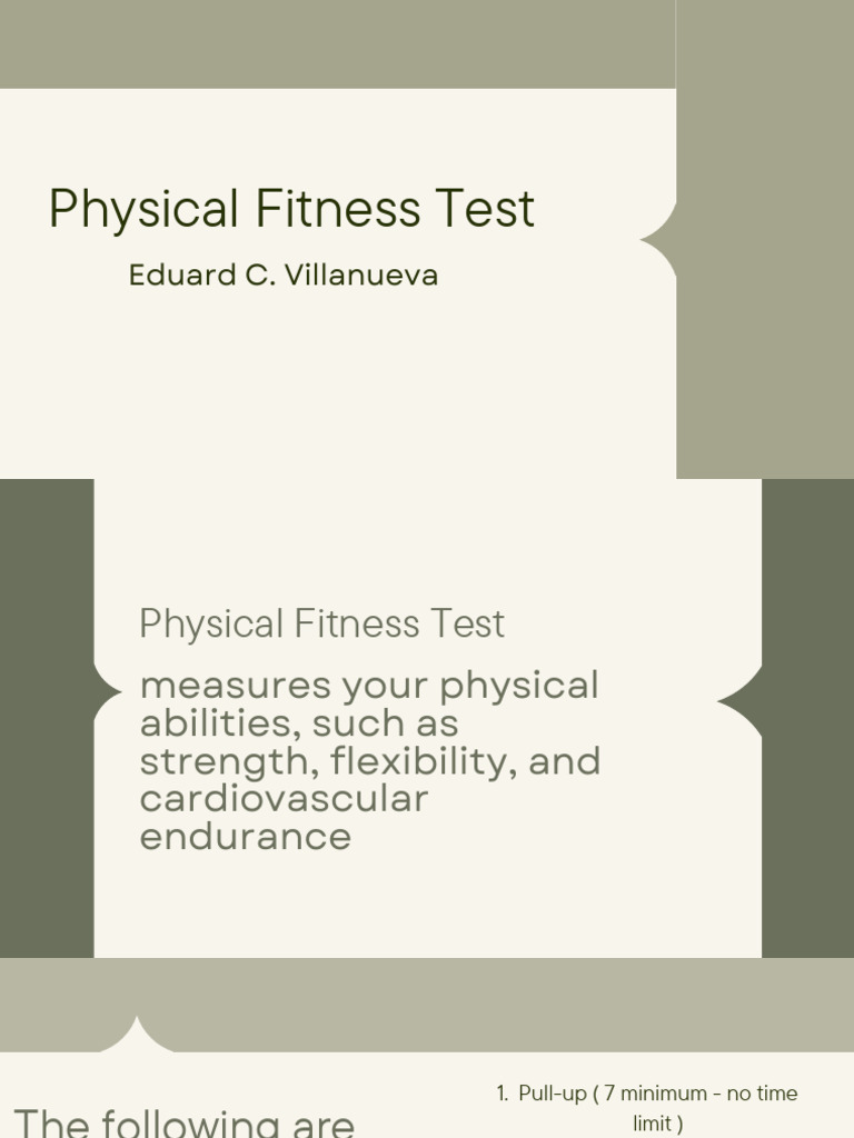 PNP Physical Fitness Test Guidelines | PDF