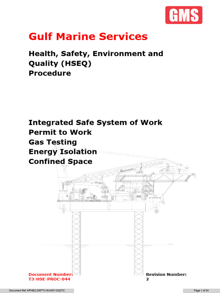 T3-HSE-PROC-044 - Integrated Safe System of Work Procedure Rev 2 | PDF ...