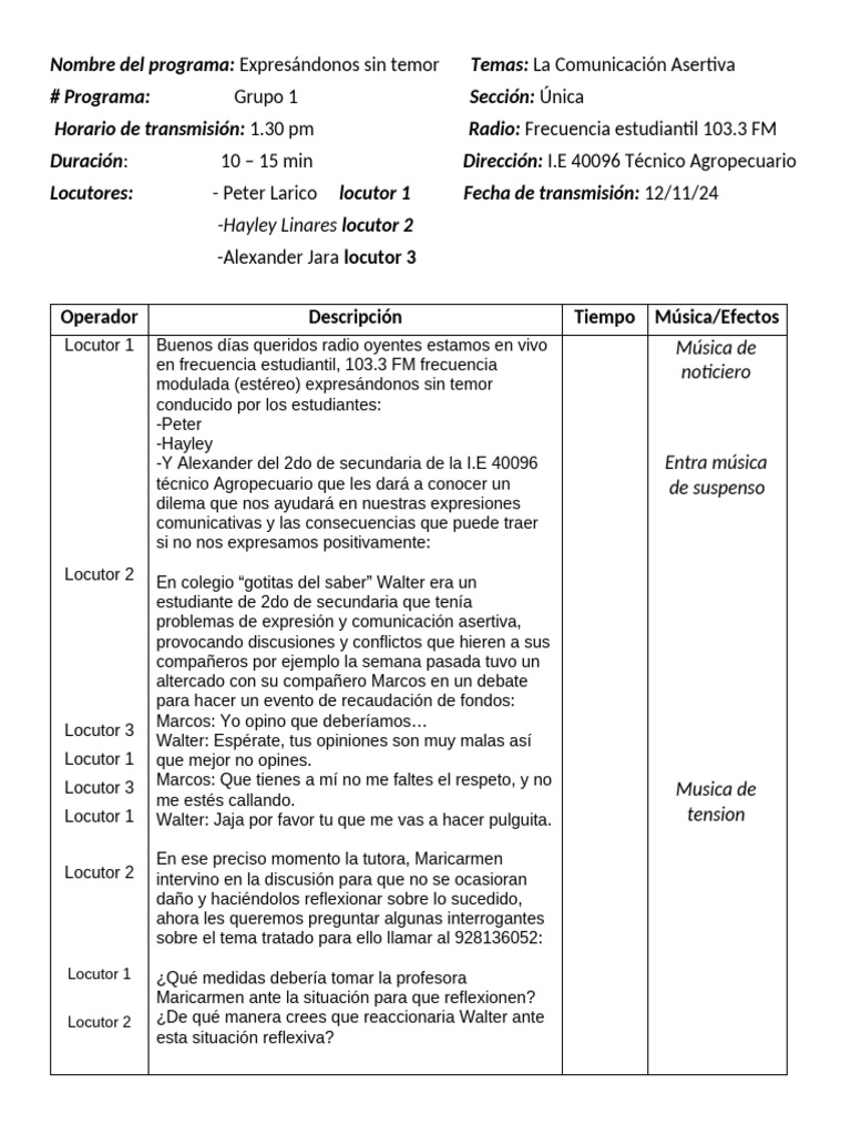Guion Radial para Comu | PDF