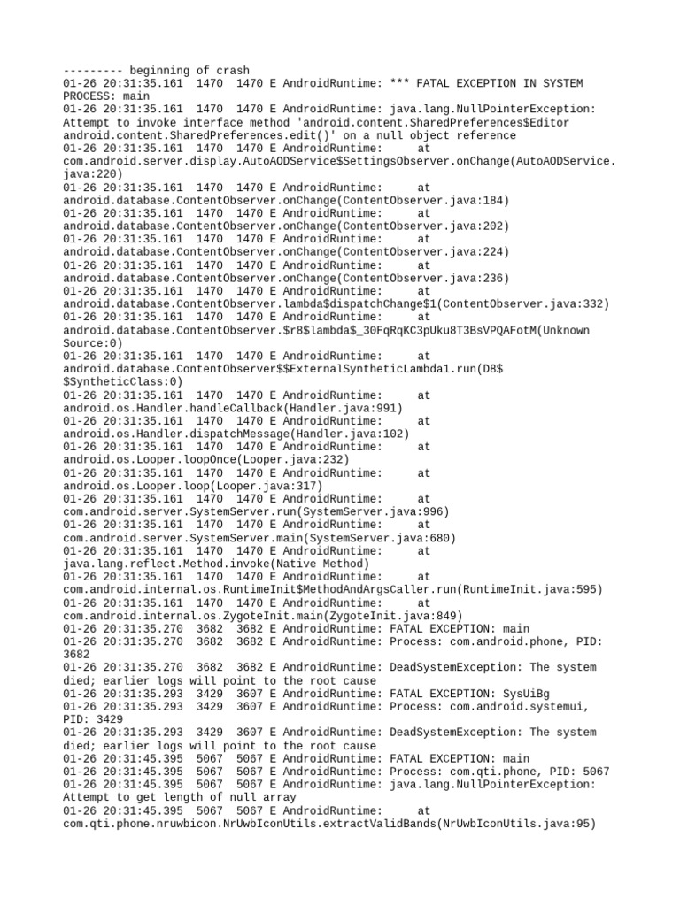 Log | PDF | Android (Operating System) | Software Engineering