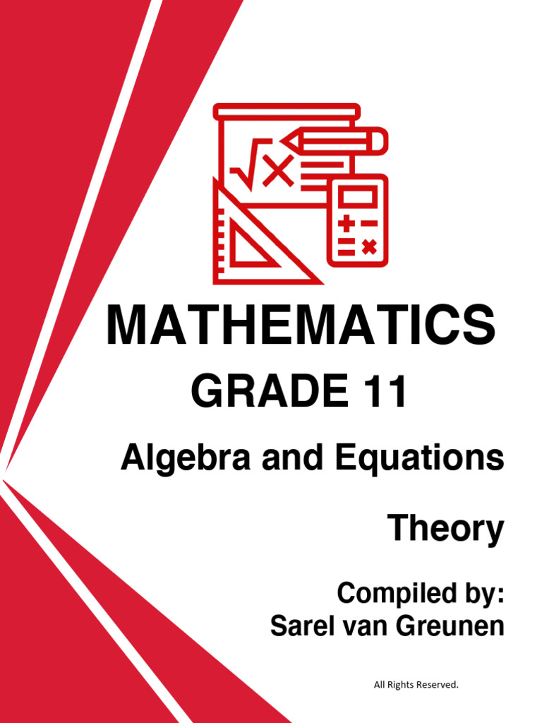 Grade 11 Algebra: Polynomial Equations | PDF | Equations | Quadratic ...