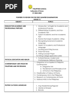 Grade 12 Subjects Overview: STEM, HUMSS, GAS | PDF