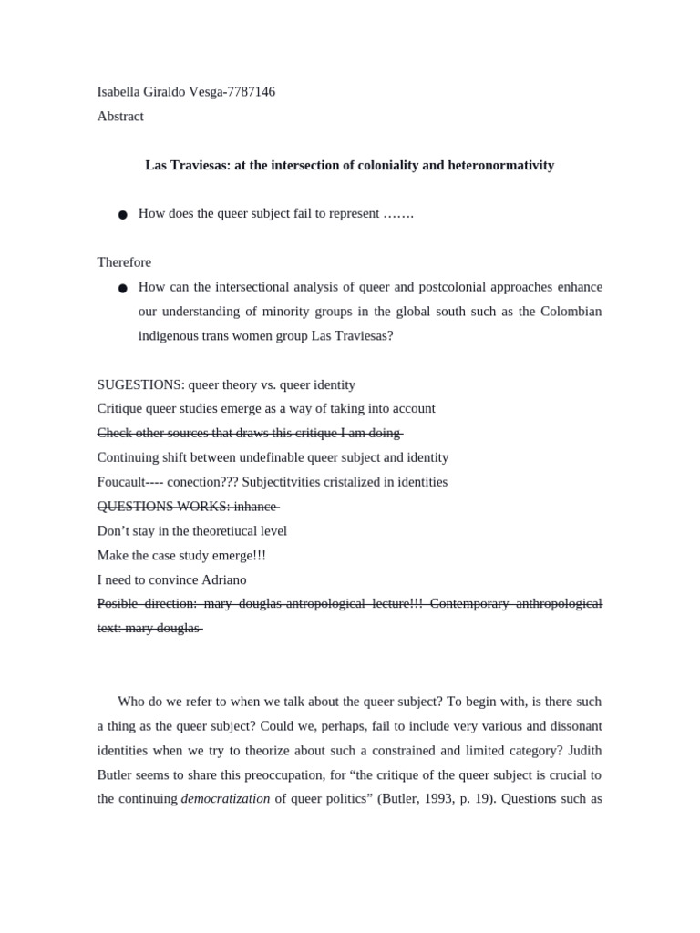 Queer and Postcolonial Insights on Las Traviesas | PDF ...