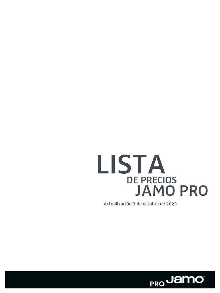 Precios de Productos JAMO PRO 2023 | PDF | Altoparlante | Estilos de ...