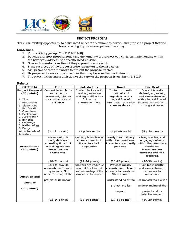 NSTP 102 Project Proposal With Presentation | PDF