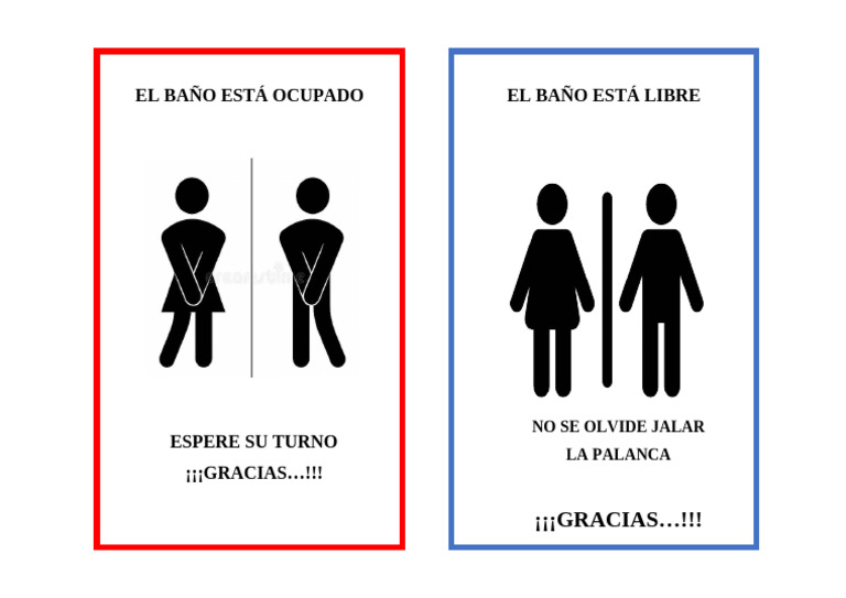 Señales de Ocupación del Baño | PDF