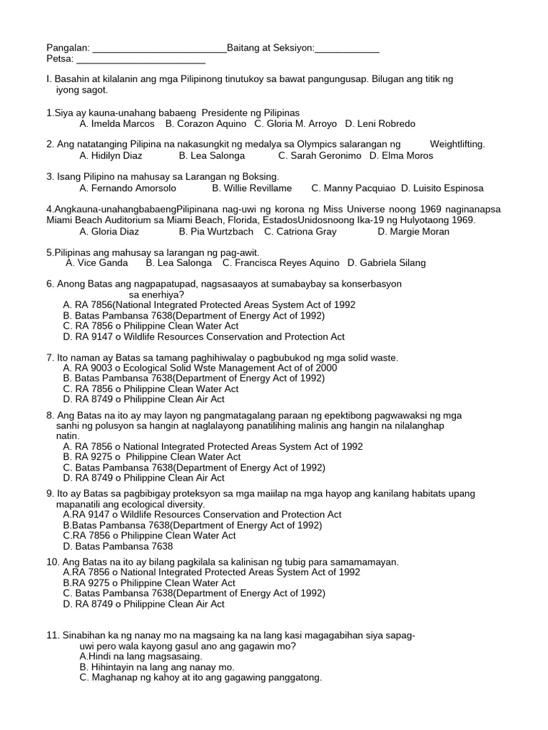 EsP Q3 Worksheet | PDF