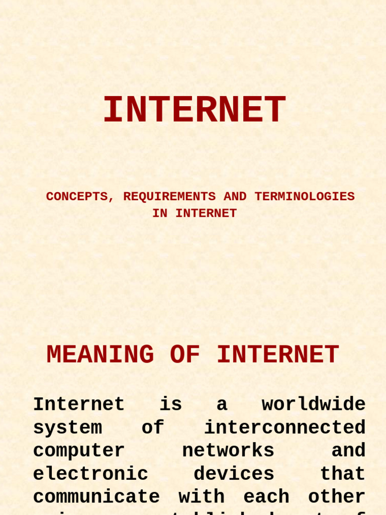 INTERNET | PDF