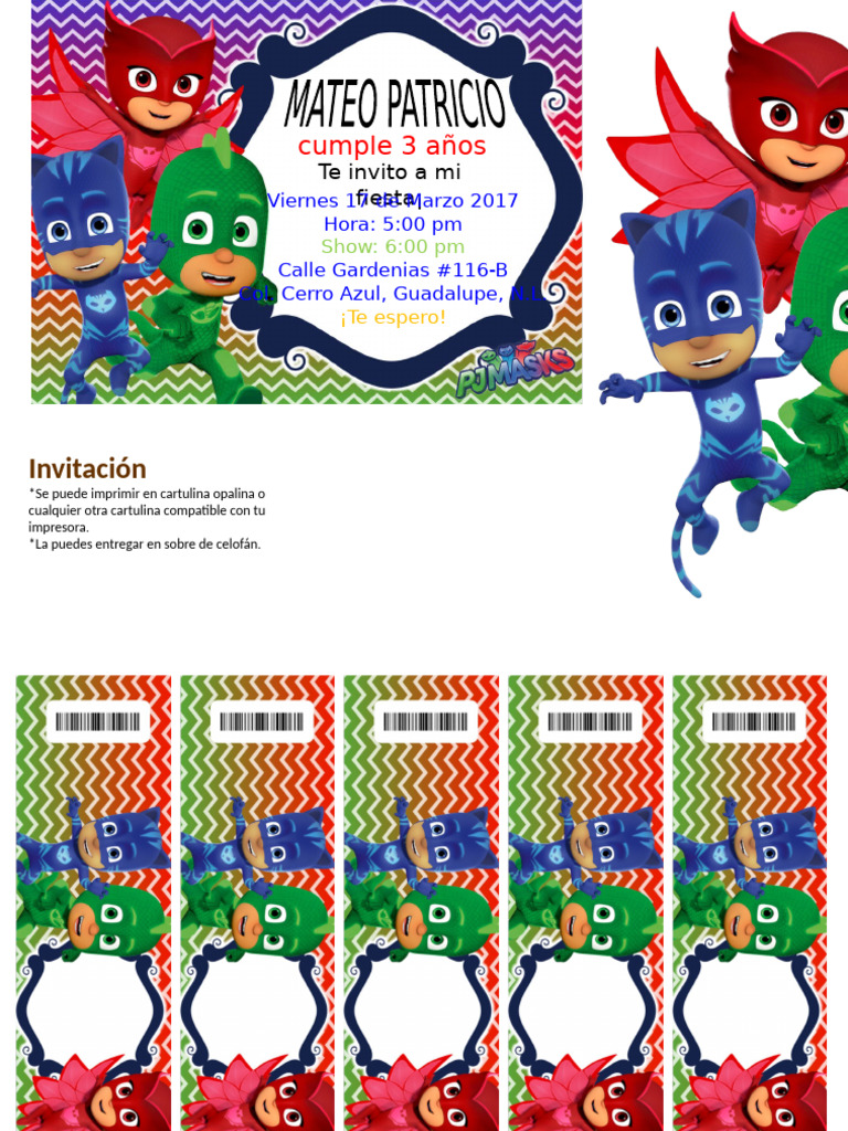 F007 PJ Mask | PDF