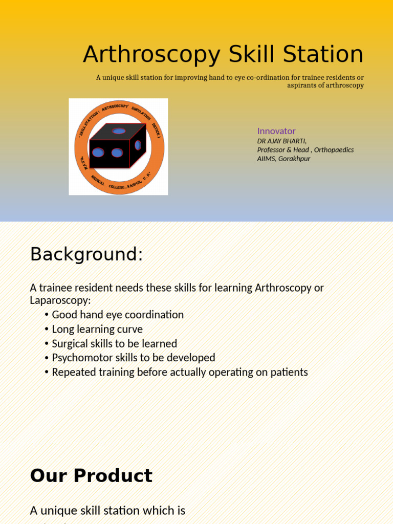 Arthroscopy Skill Station | PDF