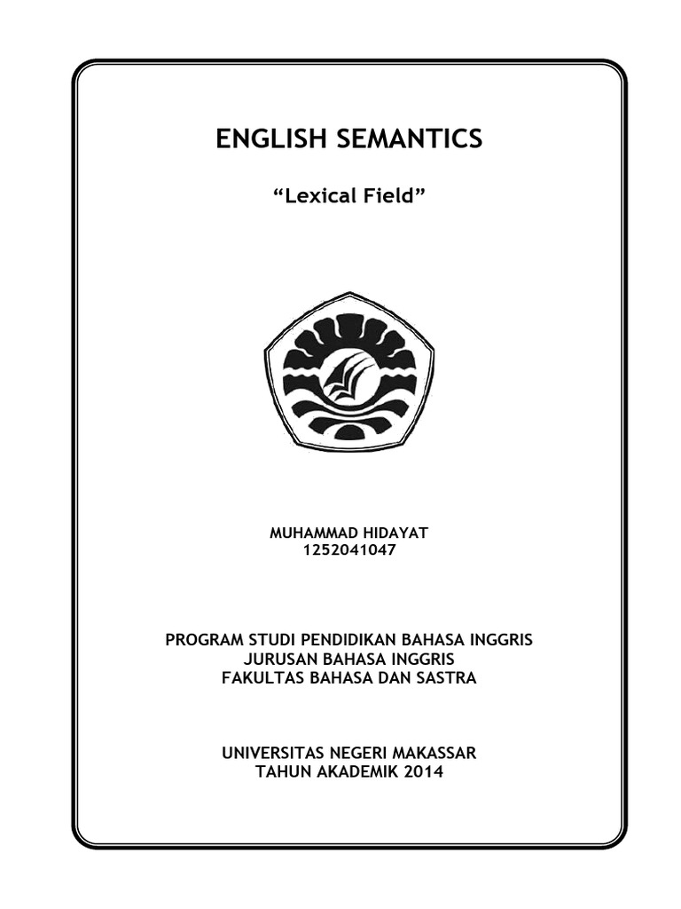 English Semantics Lexical Field | PDF | Semantics | Word