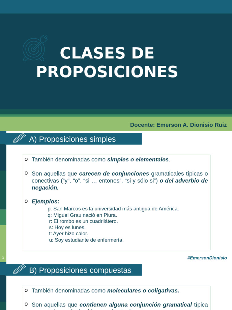 Clases de Proposiciones | PDF | Proposición | Si y solo si