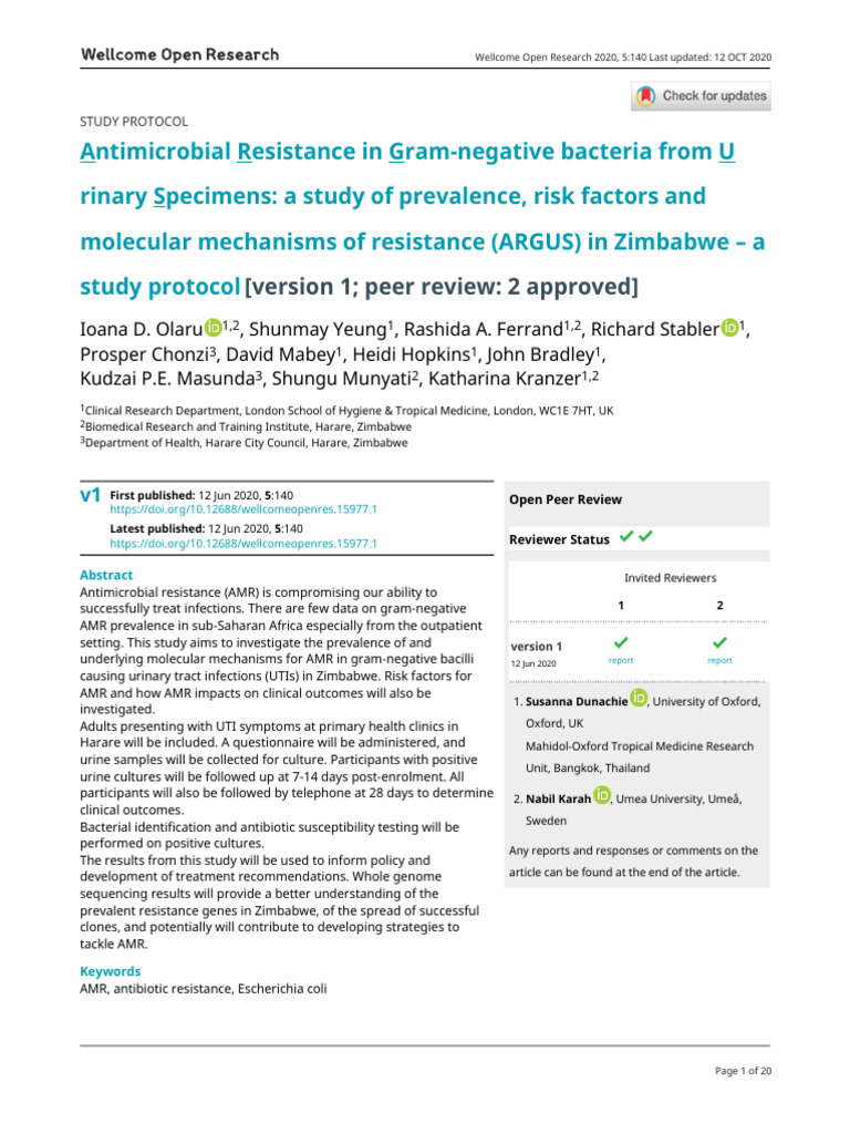 12.Antimicrobial Resistance in Gram-negative bacteria from Urinary ...
