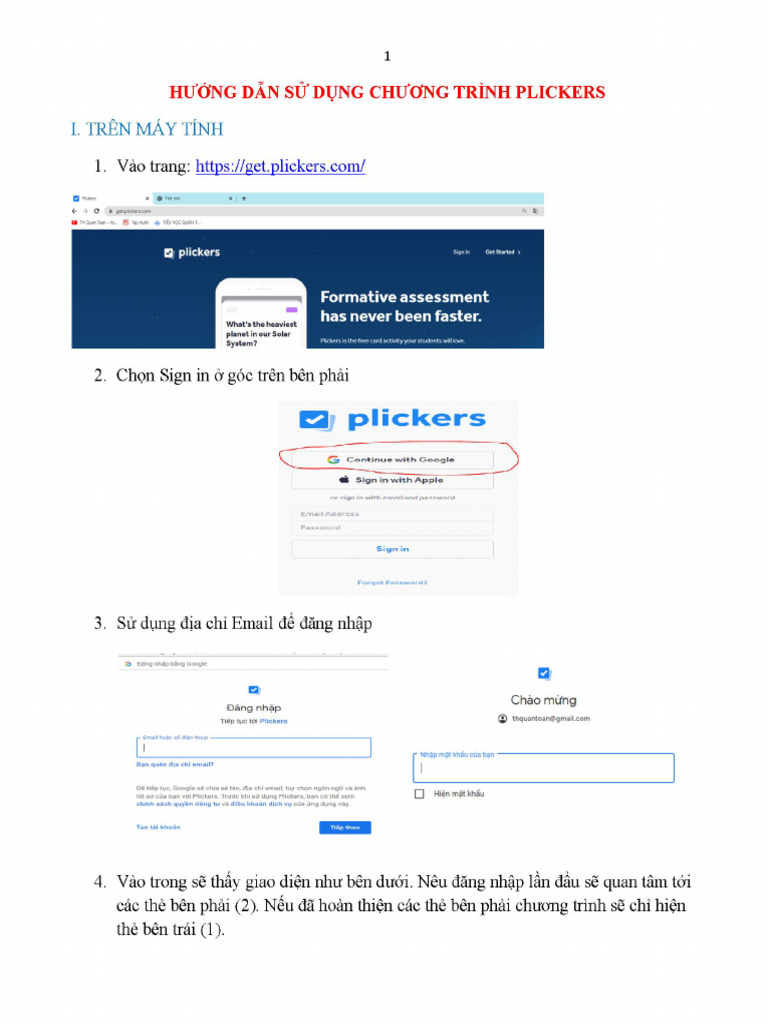 Huong Dan Su Dung Plicker | PDF