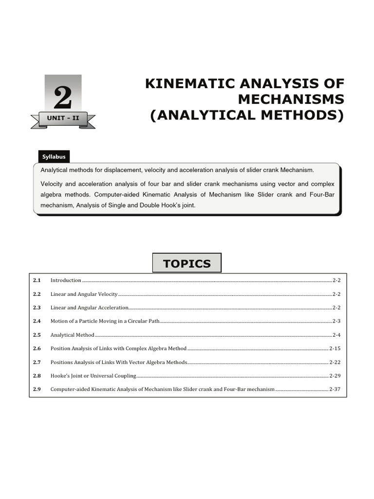 KOM Unit 2 IMP | PDF | Acceleration | Kinematics