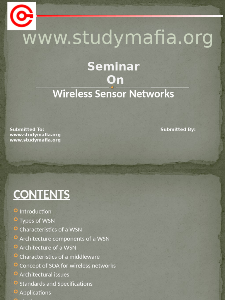 Wireless Sensor Network | PDF | Wireless Sensor Network | Computer Network
