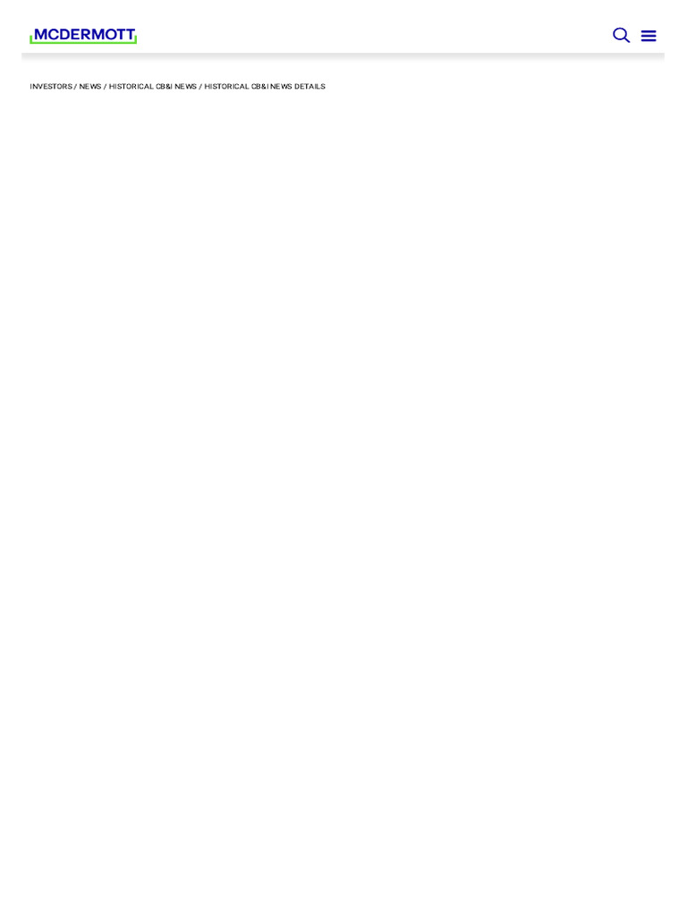 McDermott - CB&I Signs EPC Contract For Liwa Plastics Project | PDF