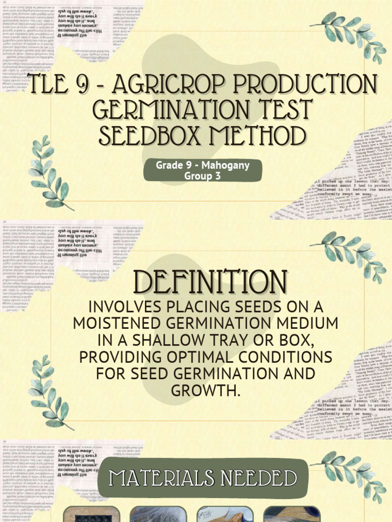 Canva Presentation-Germination Test-Seed Box Method-Mahogany-Group 3 ...