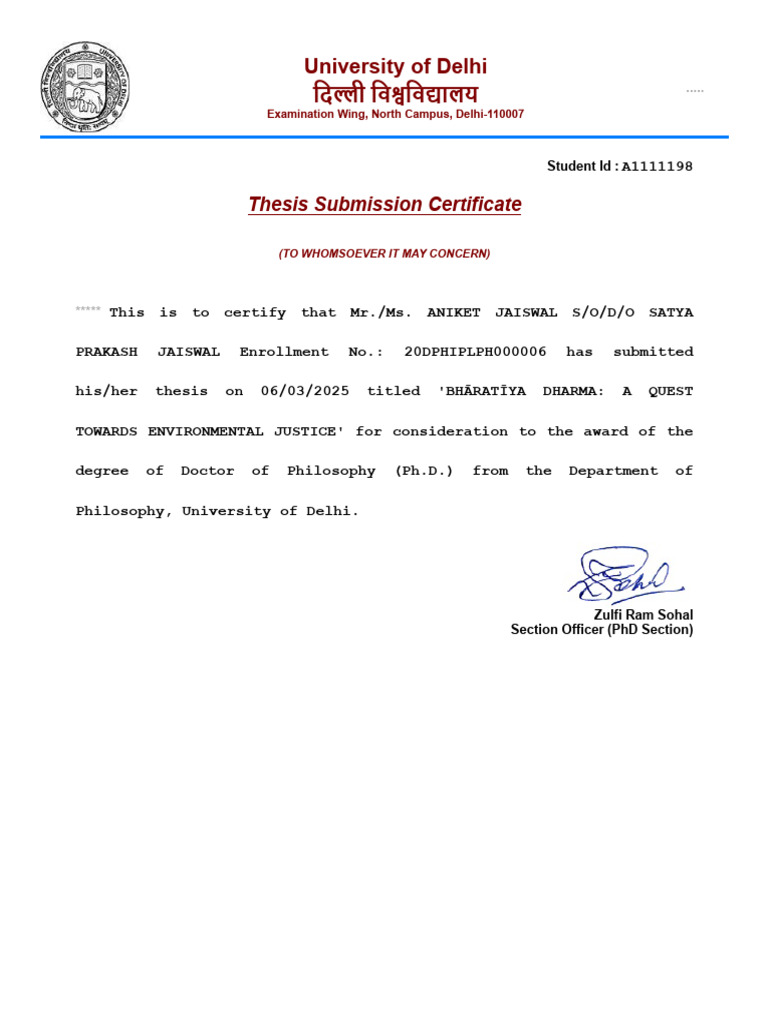 University of Delhi | PDF
