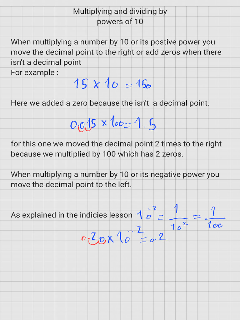 31 Multiplying and Dividing Bypowers of 10 | PDF