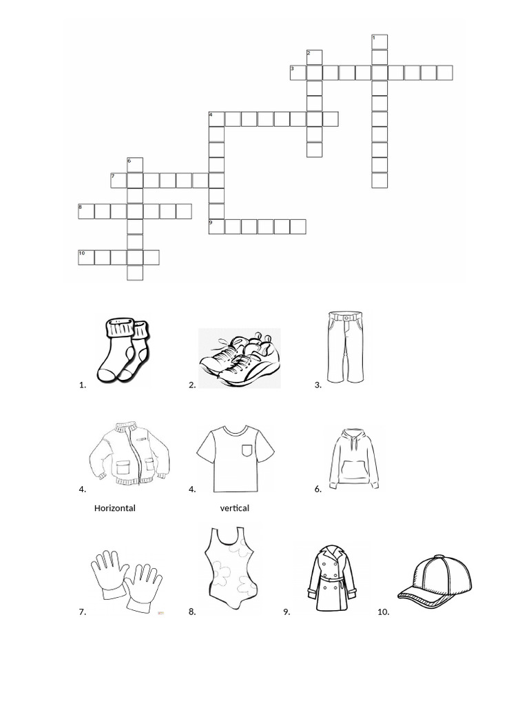 Crucigrama Ropa | PDF