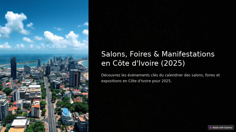Salons Foires and Manifestations en Cote DIvoire 2025 | PDF