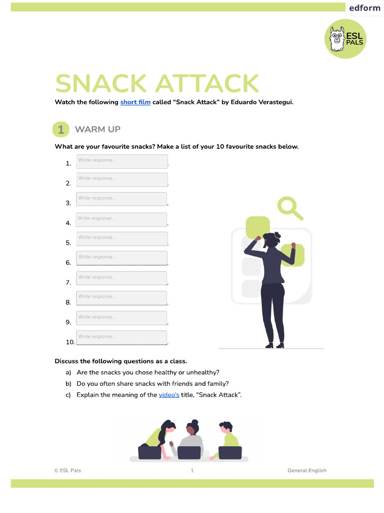 Snack Attack Lesson Plan | PDF