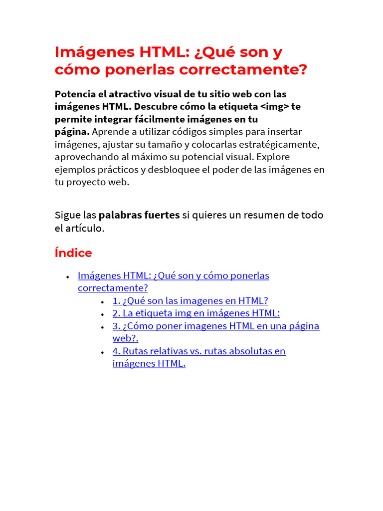 Cómo insertar imágenes en HTML | PDF | HTML | Diseño web adaptable