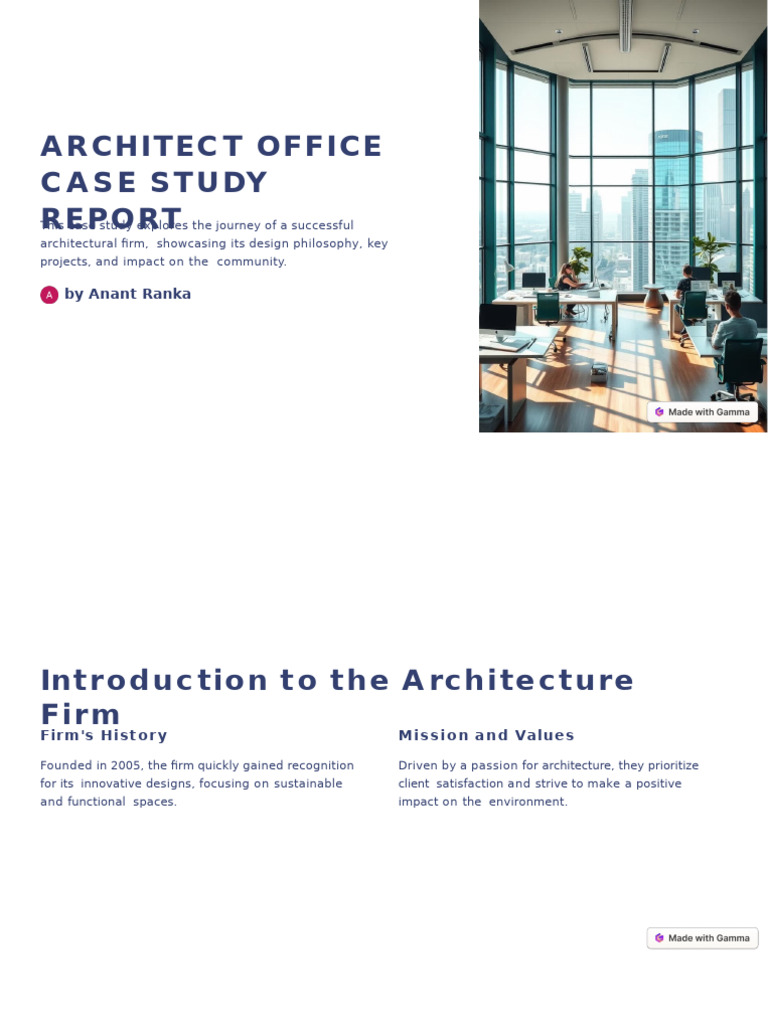 Architectural Firm Case Study Report | PDF | Economies | Natural ...