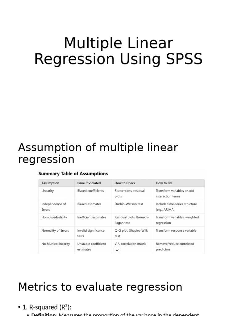 Practical 6 Multiple Linear Regression Using Spss Pdf Errors And Residuals Linear Regression