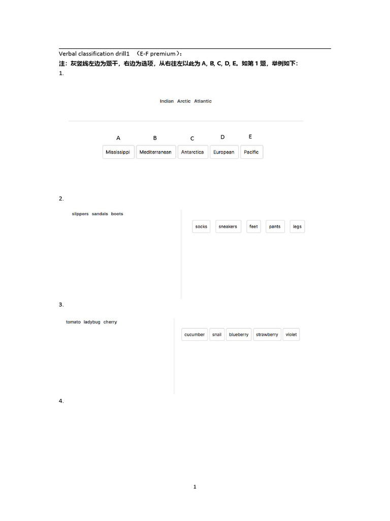Verbal Classification Drill1 | PDF