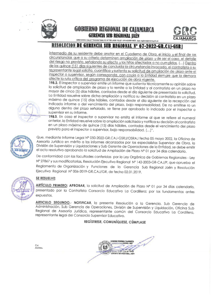 0 CARTA N°024-2022 Solicito AMPLIACION PLAZO SUPERVISION INV | PDF
