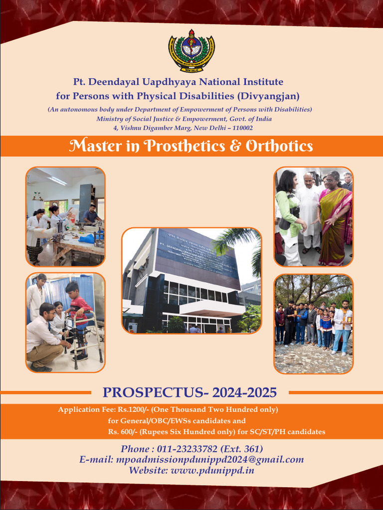 Pdunippd Mpo Admission 2024 | PDF | Physical Therapy | Disability