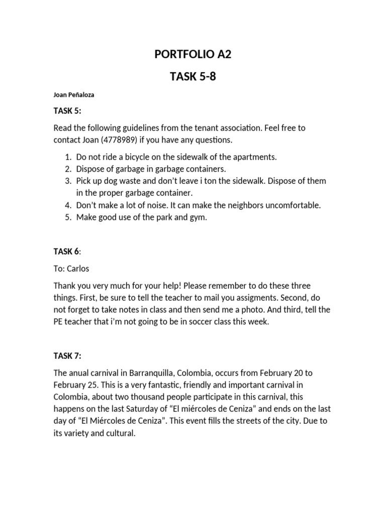 Tenant Guidelines and Community Events | PDF