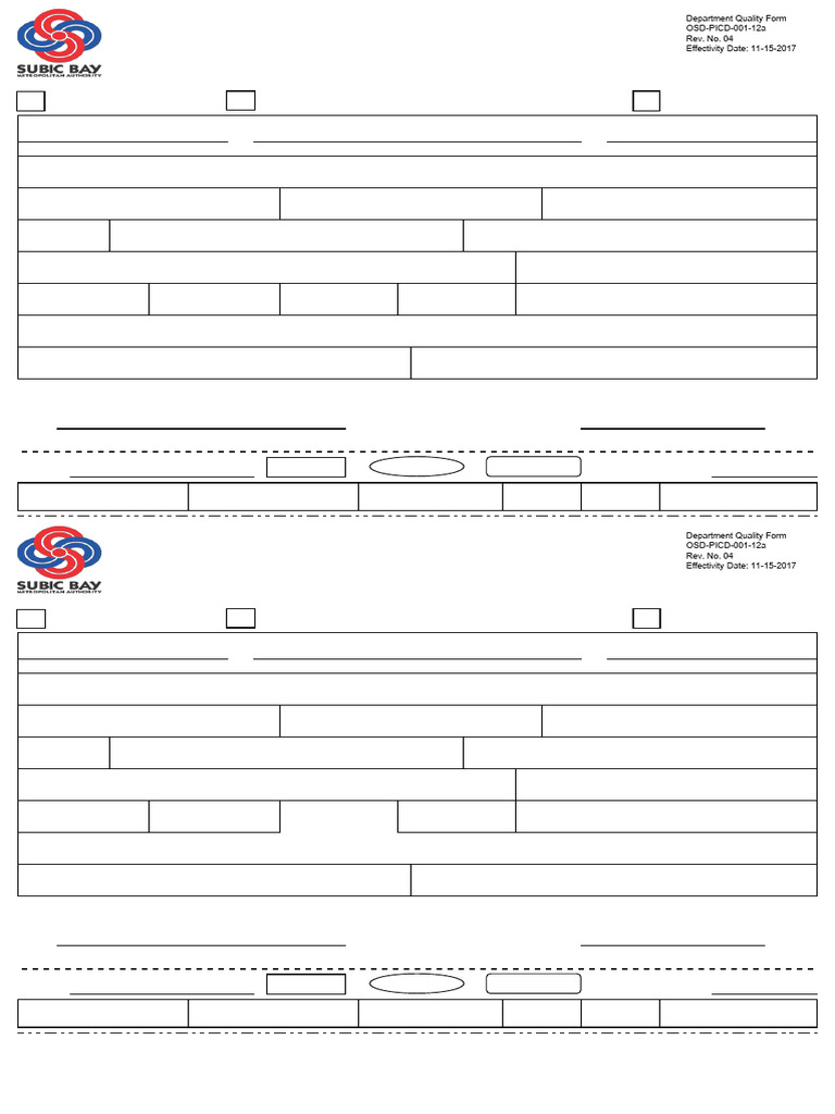 Sbma Id Card Infosheet (New - Change Company) | PDF