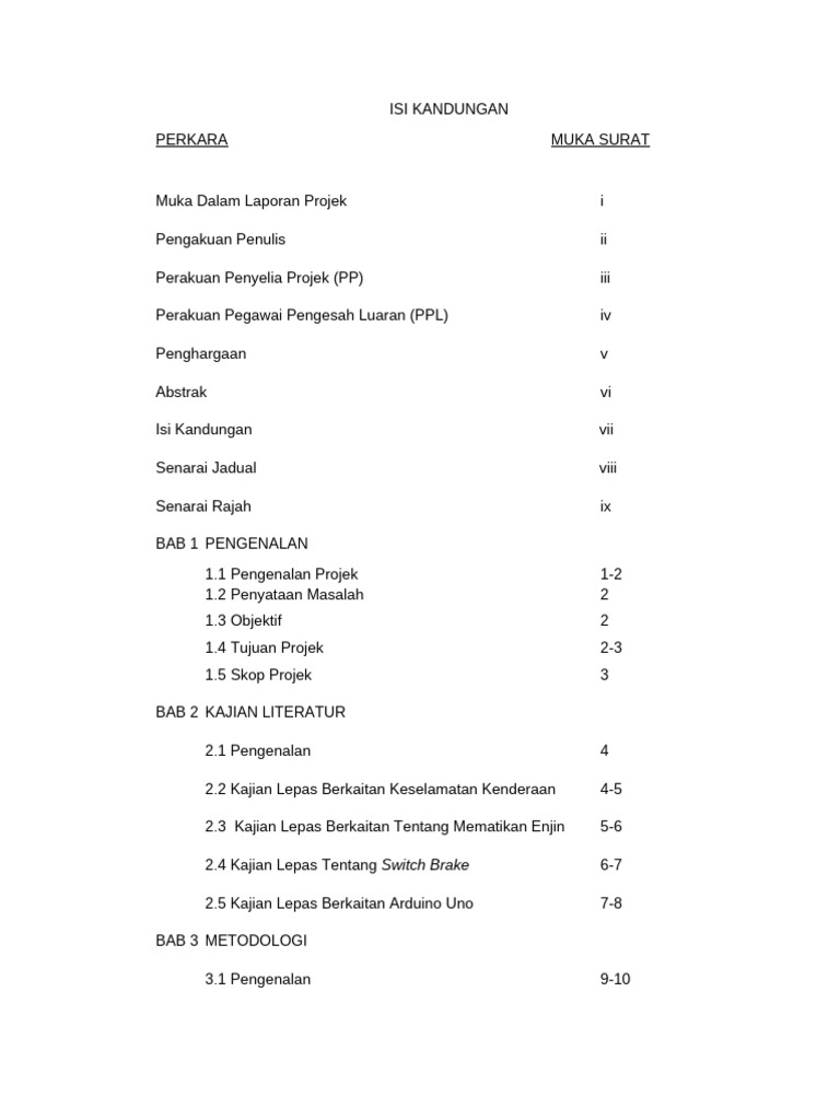 Isi Kandungan Pta | PDF
