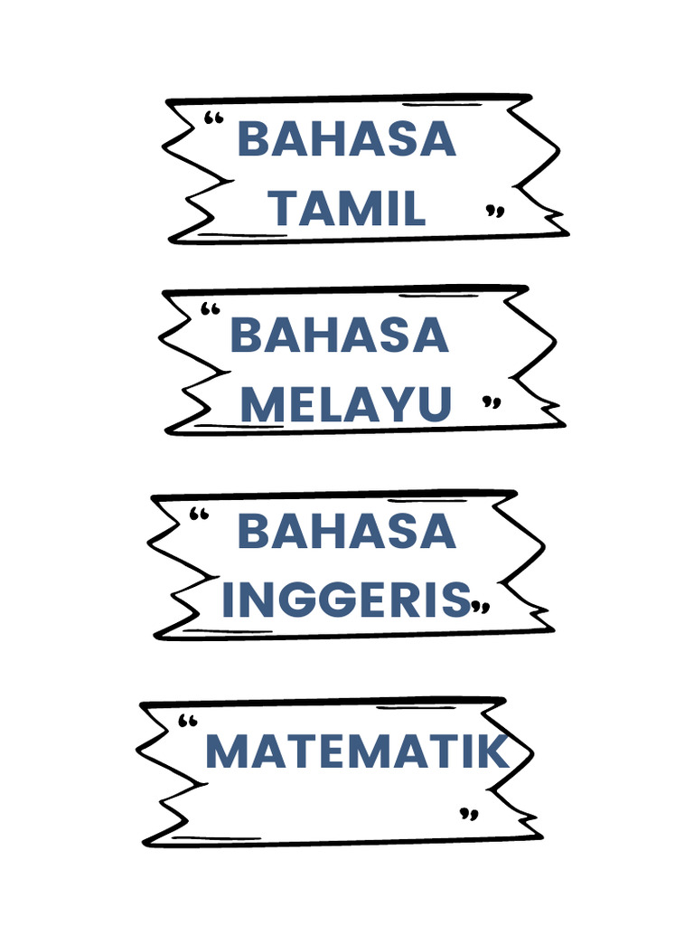 Blue Minimalist Student Name Label | PDF
