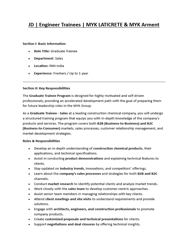 JD of MYK LATICRETE & MYK Arment | PDF | Sales | Business