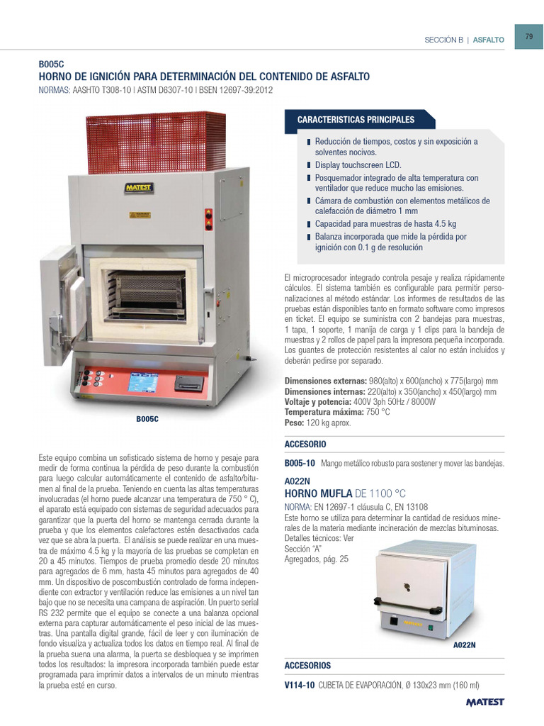 Matest-B005C-Horno de Ignicion | PDF