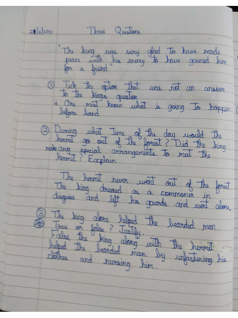 Three questions | PDF