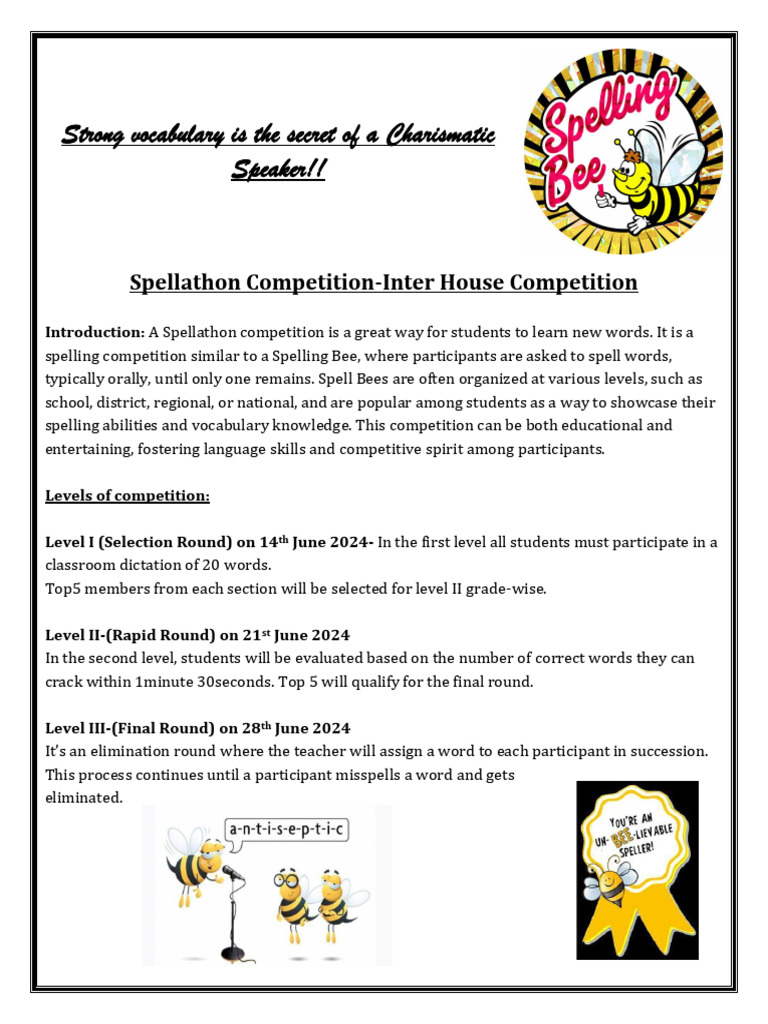 Gr 4&5 Spellathon Competition (1) | PDF