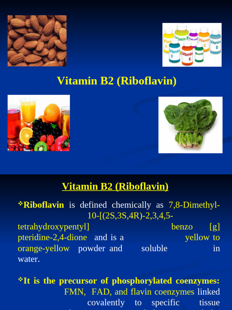 Vitamin B2 (Riboflavin) Overview and Benefits | PDF | Cofactor ...