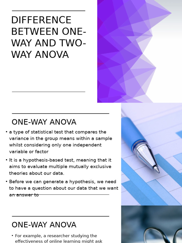 12 Difference Between One Way and Two Way ANOVA | PDF | Analysis Of Variance | Categorical Variable