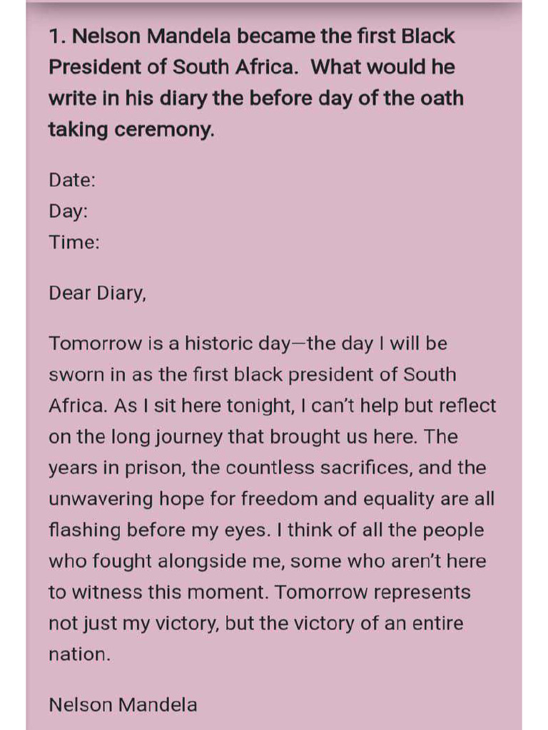 Diary Entry | PDF