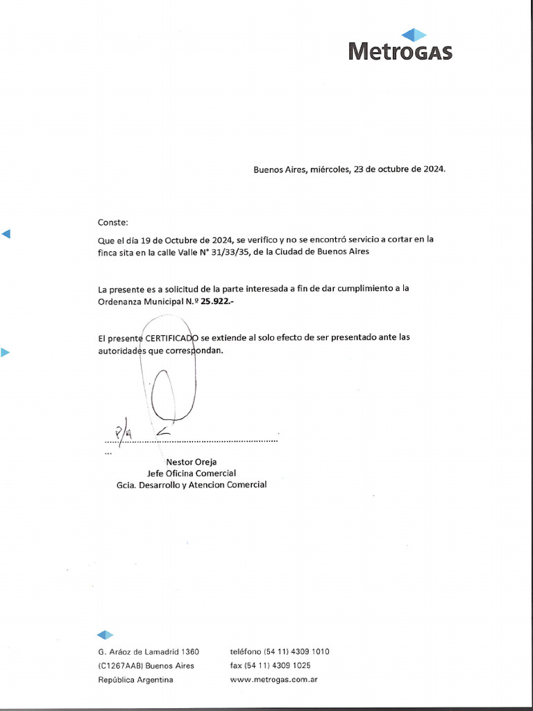 Certif Corte Valle 31 | PDF