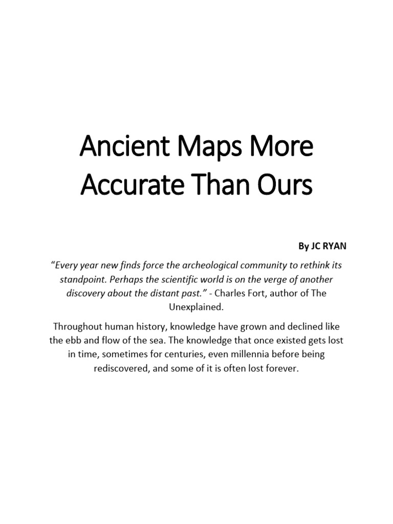 Ancient Maps: Accuracy Beyond Modern Science | PDF | Glacier | Map