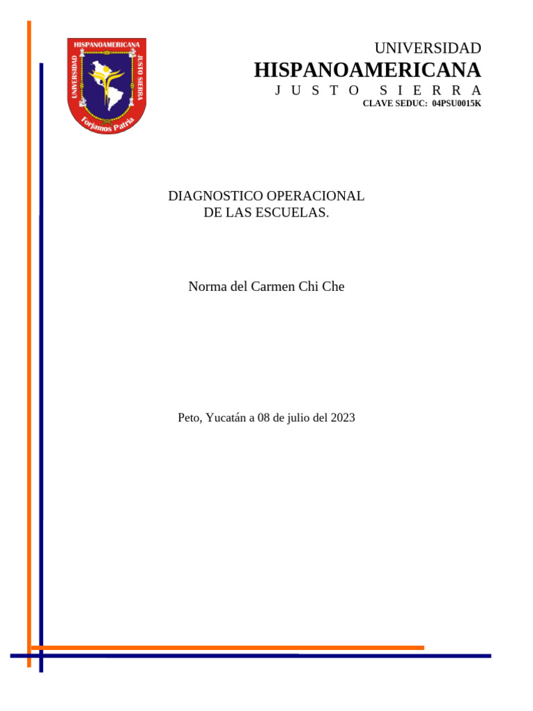 Diagnóstico Operacional Educativo | PDF | Evaluación | Aprendizaje