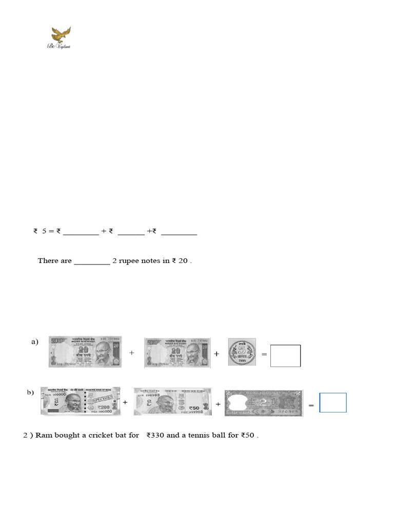 Worksheet 2 (Class 2) | PDF