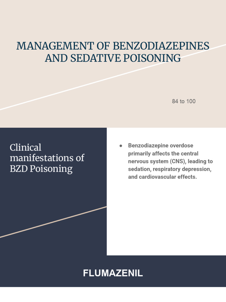 Benzodiazepine Overdose Management Guide | PDF | Benzodiazepine | Drug ...